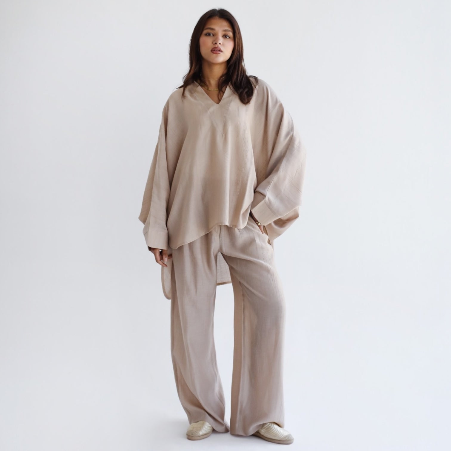 Beige koresha matching set – The Gallery