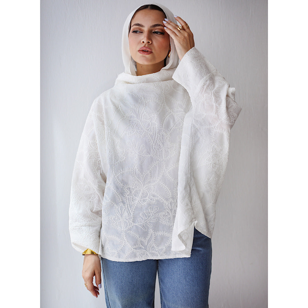 Embroidered turtle neck blouse – The Gallery